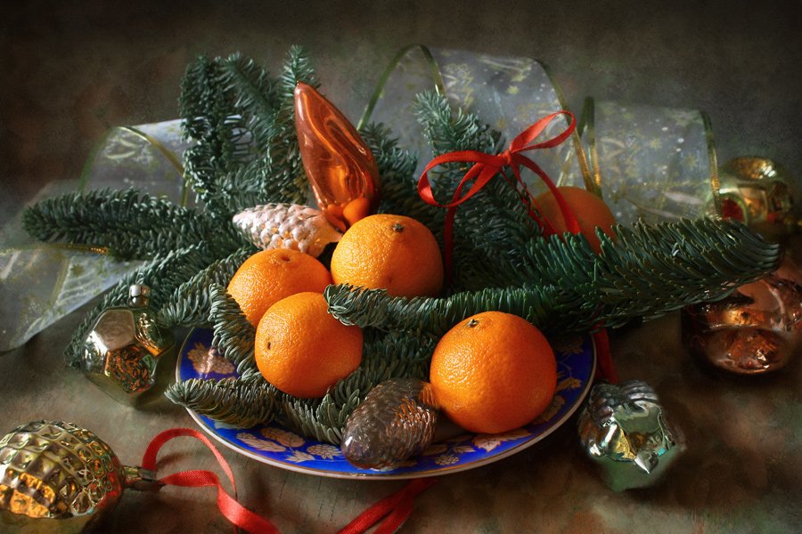 Мандарины на новогоднем столе (80 фото) 🔥 BipBap.ru