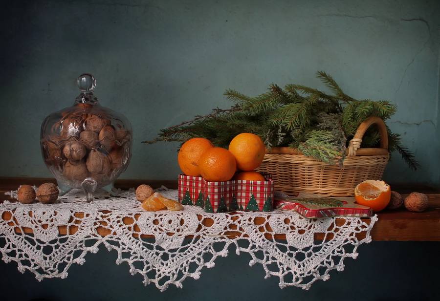 Мандарины на новогоднем столе (80 фото) 🔥 BipBap.ru