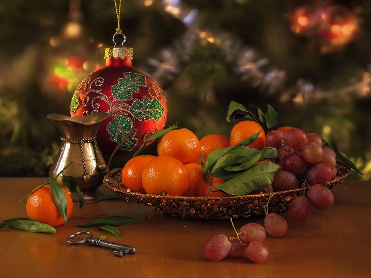 Мандарины на новогоднем столе (80 фото) 🔥 BipBap.ru