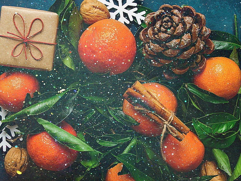 Мандарины на новогоднем столе (80 фото) 🔥 BipBap.ru